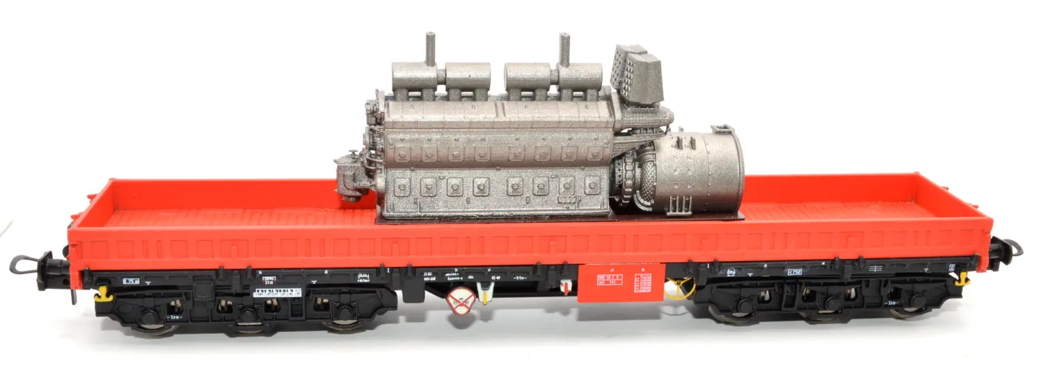 NPE NW 22215 - Wagon platforma Samms-u 454, DB-Cargo, DBAG, Ep.V-VI